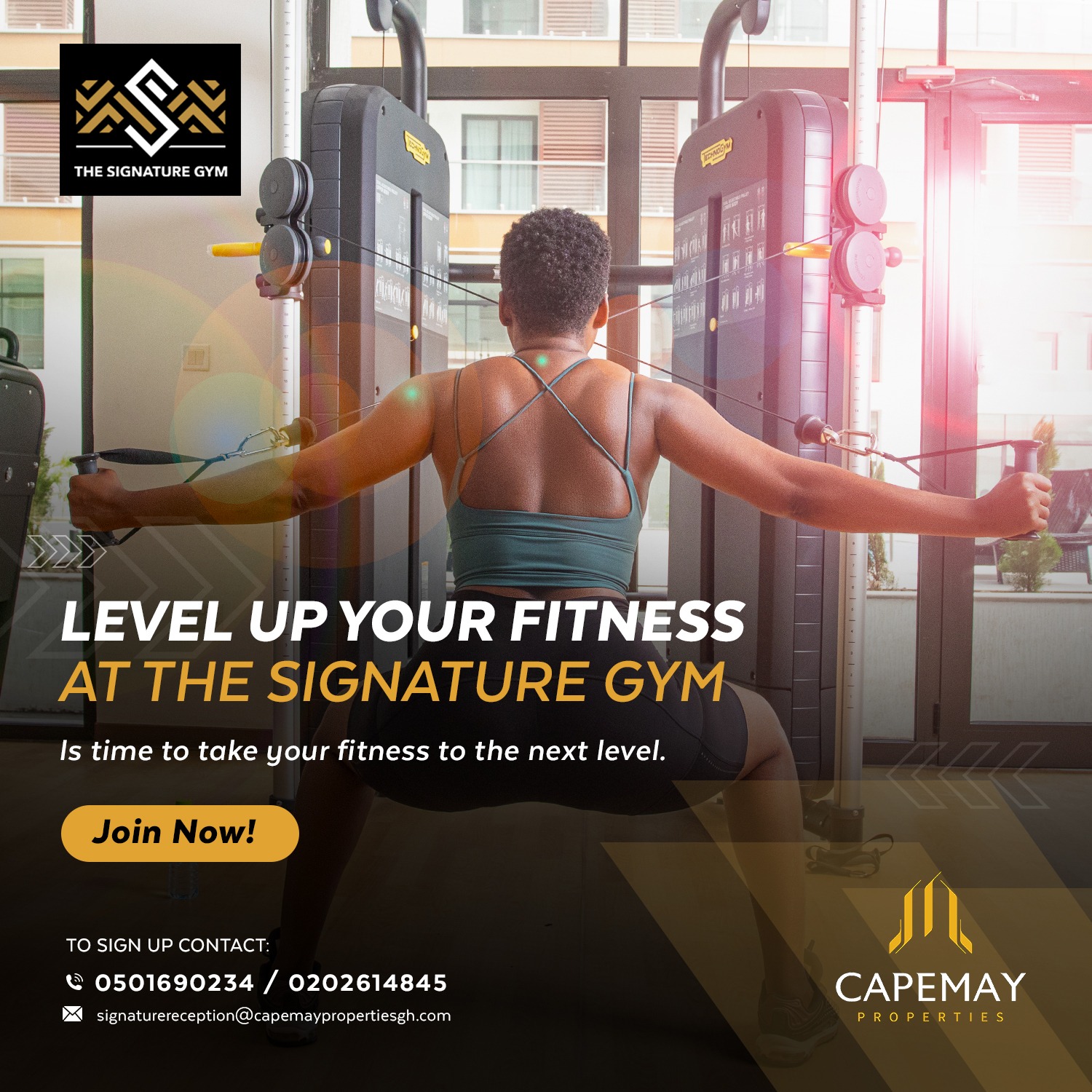 The Signature Gym Now Open - Capemay Properties GH